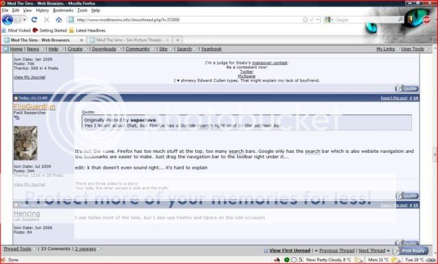 Mod The Sims - Web Browsers.